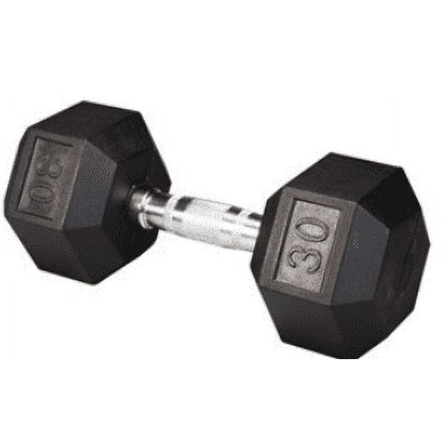 Body Solid SDR30 Rubber Coated Hex Dumbbell 30 lbs. (New) - Walmart.com