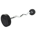 Body Solid Tools - SBZ50 Rubber Coated Fixed Curl Barbell, 50lb ...