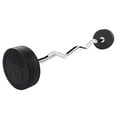 Body Solid SBZ60 Rubber Coated Curl Barbell - 60lb Weight - Walmart.com