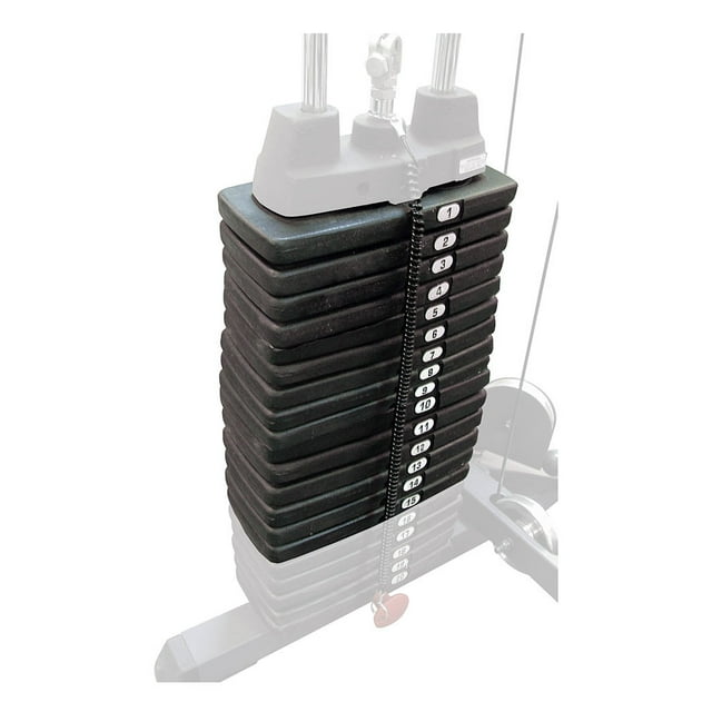 Body Solid 150lb Weight Stack Upgrade with 15 10lb Exercise Plates ...