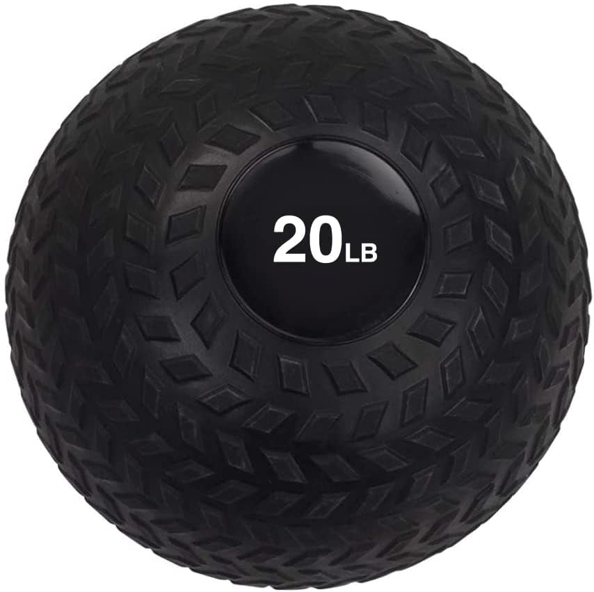 Body Sport 20-Pound Slam Ball with Tread Surface, Versatile, Workout ...