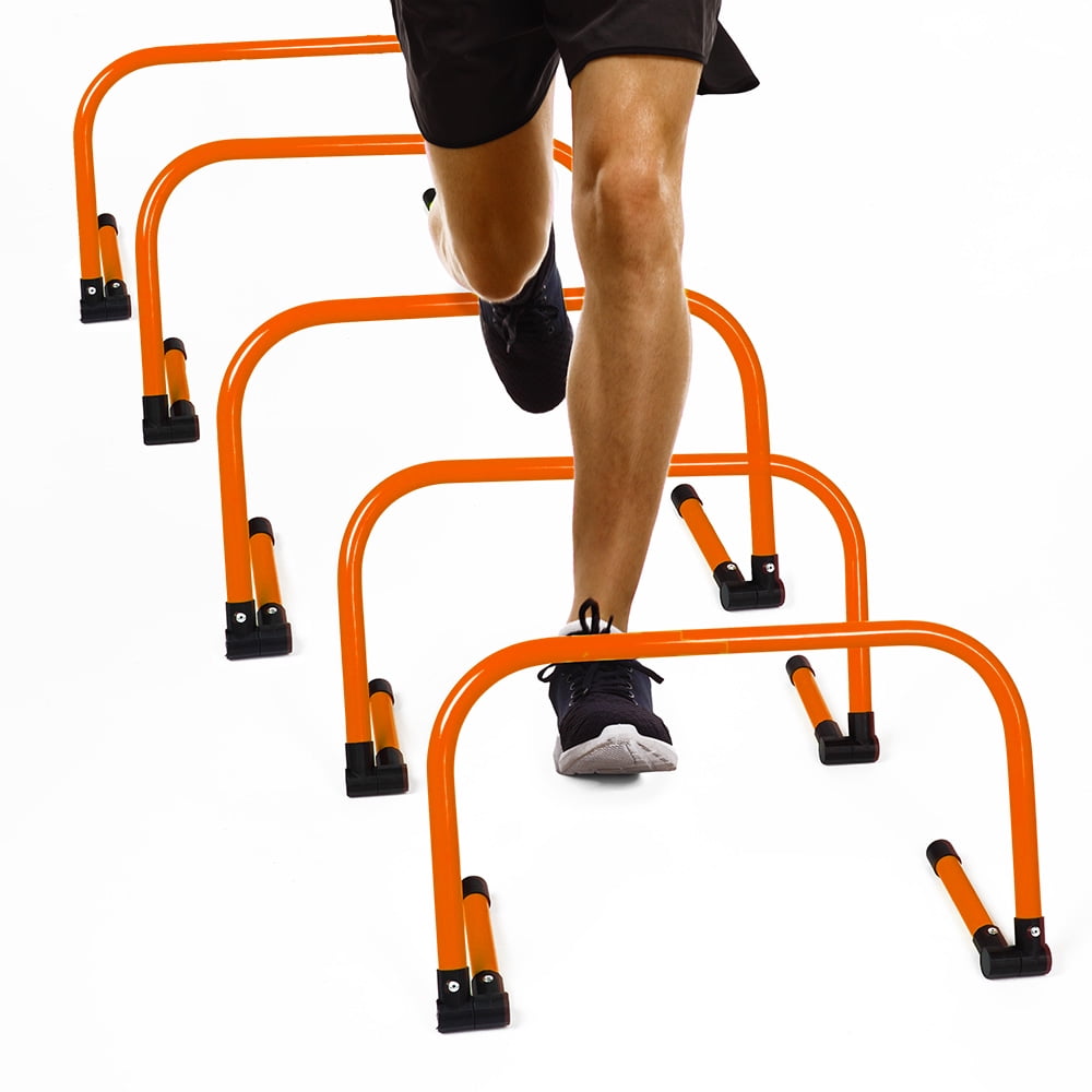Body Sport Adjustable Athletic Speed Training Hurdles in Orange ...