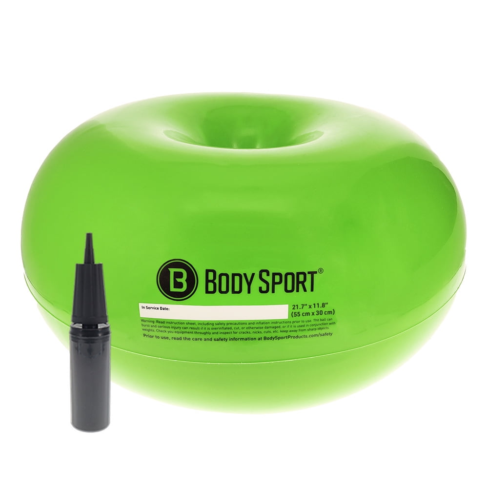 Body Sport Donut Ball, Green ‚Äì Durable Balancing Exercise Equipment ...