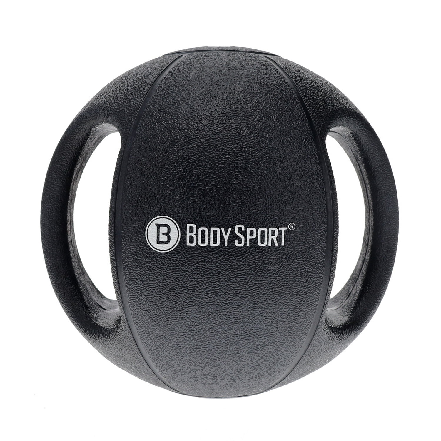 Body Sport Double Grip Medicine Ball, 12 lb, Dual Handle Weighted PVC ...
