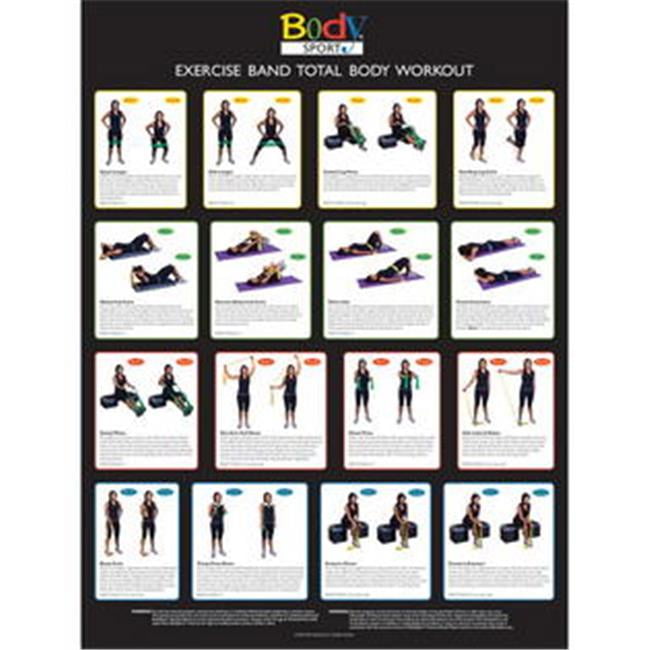 Body Sport Exercise Band Total Body Workout Poster - Walmart.com