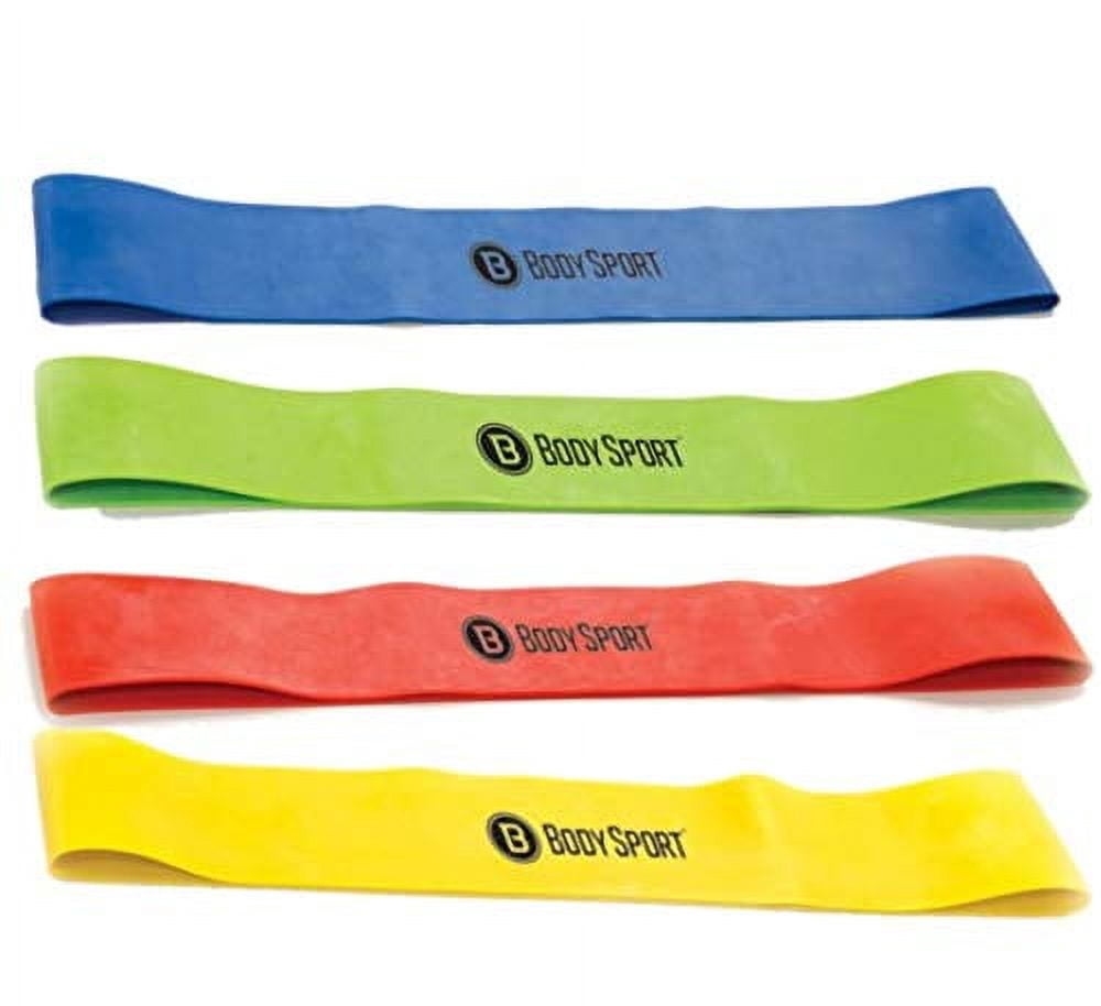 Body Sport Loop Band Kit, 12 in. x 2 in. - Exercise Bands for Strength ...