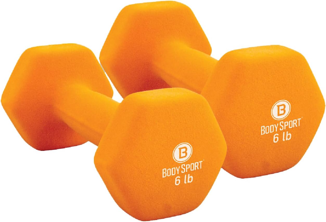 Body Sport Neoprene Dumbbell Weight - Latex-Free, Strength Training ...
