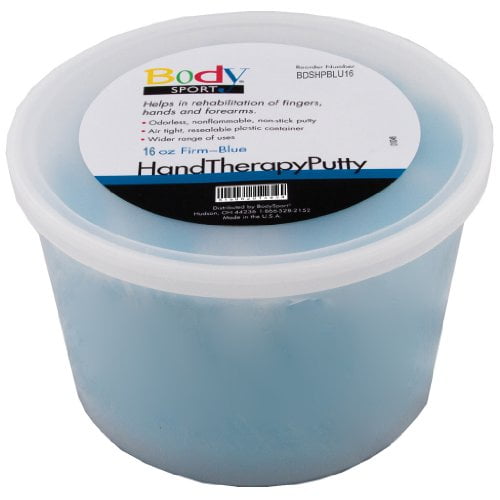 Body Sport Standard Hand Therapy Putty, Blue, 16 Oz., Firm ...