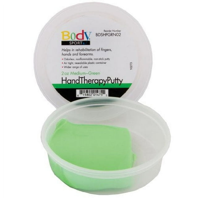 Body Sport Standard Hand Therapy Putty, Green, 2 Oz., Medium ...