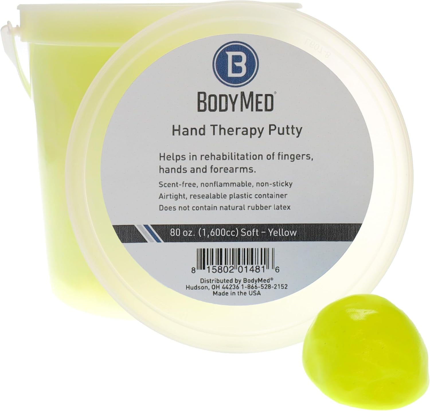 Body Sport Standard Hand Therapy Putty, Yellow, 80 Oz., Soft ...
