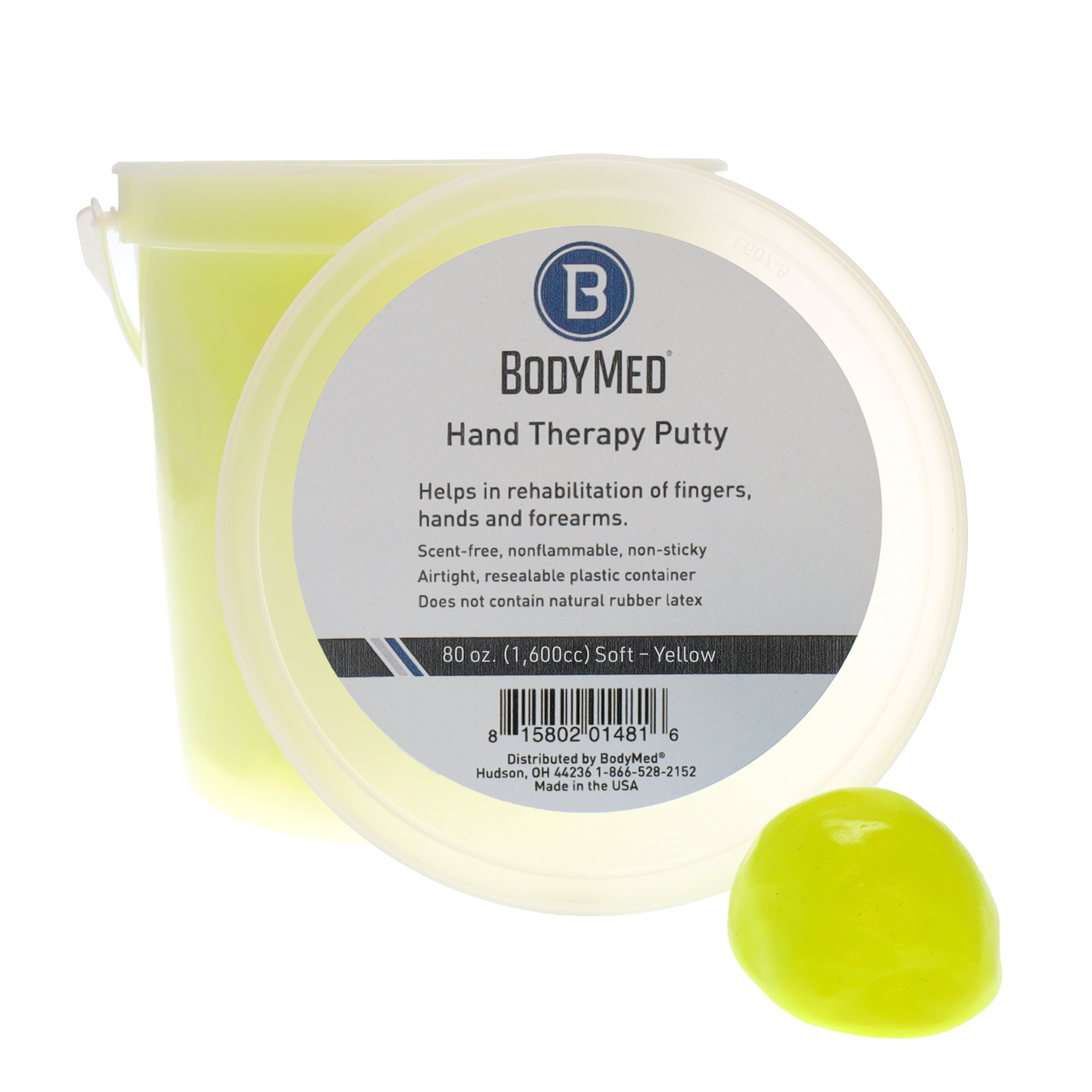 Body Sport Standard Hand Therapy Putty, Yellow, 80 Oz., Soft ...