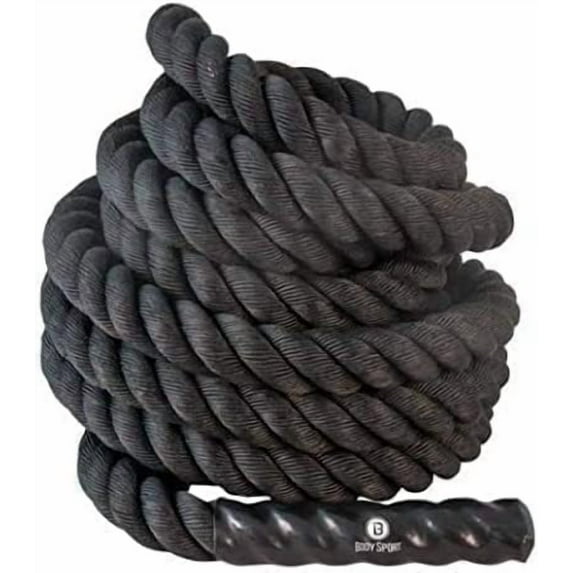 Body Sport Training Rope – Thick Battle Rope for Home or Gym Use, Long ...