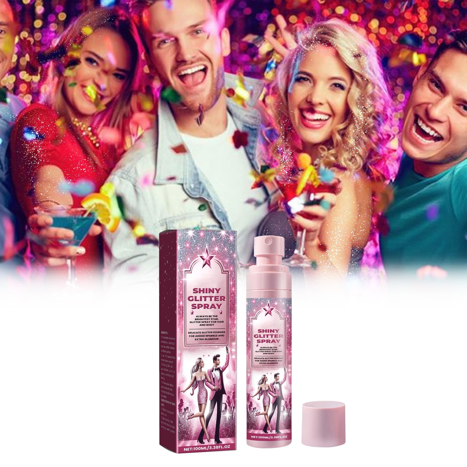 Body Spray Hair & Body Highlight Spray – Glitter Pigment, Multi-Purpose ...