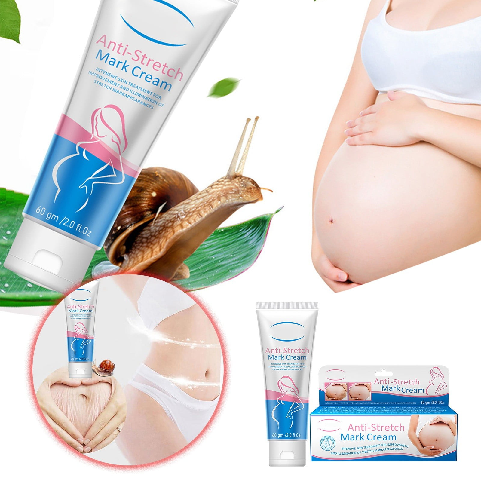 Body Stretch Mark Refreshing Non Greasy Moisturizing To Growth Lines 60ml Glow in The Dark ...