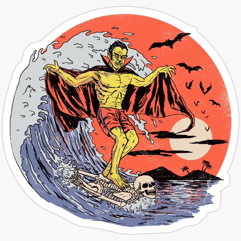 Body Surfer Sticker Phone Decal Water Bottle Stickers Car Decals ...