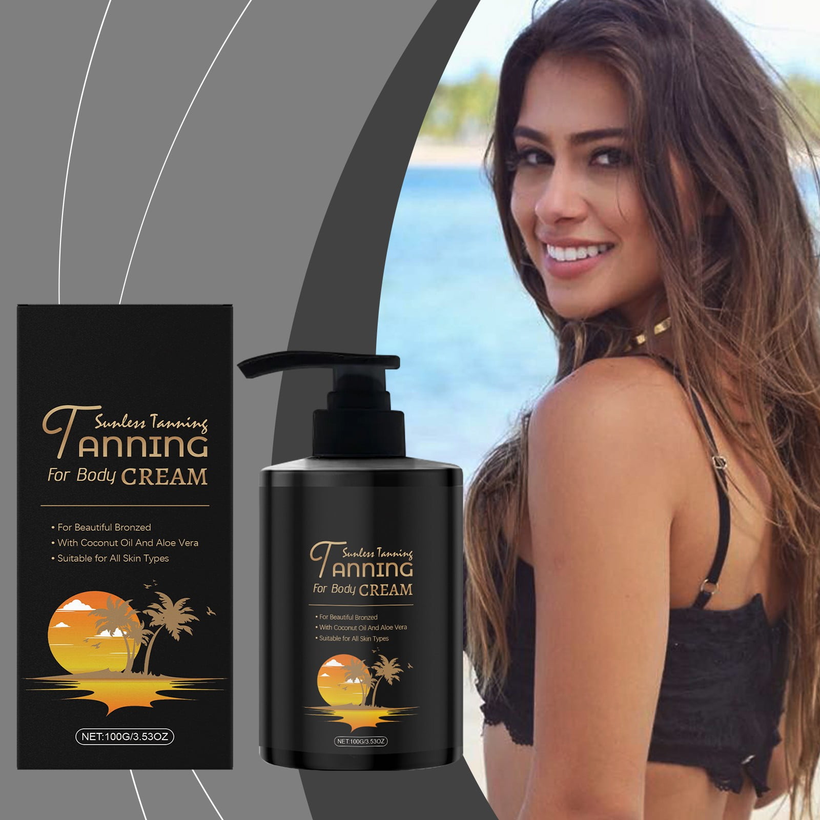 Body Tanning Moisturizer Bronzing Body Lotion Color Skin Care Cream Sunless Tanning Lotion ...