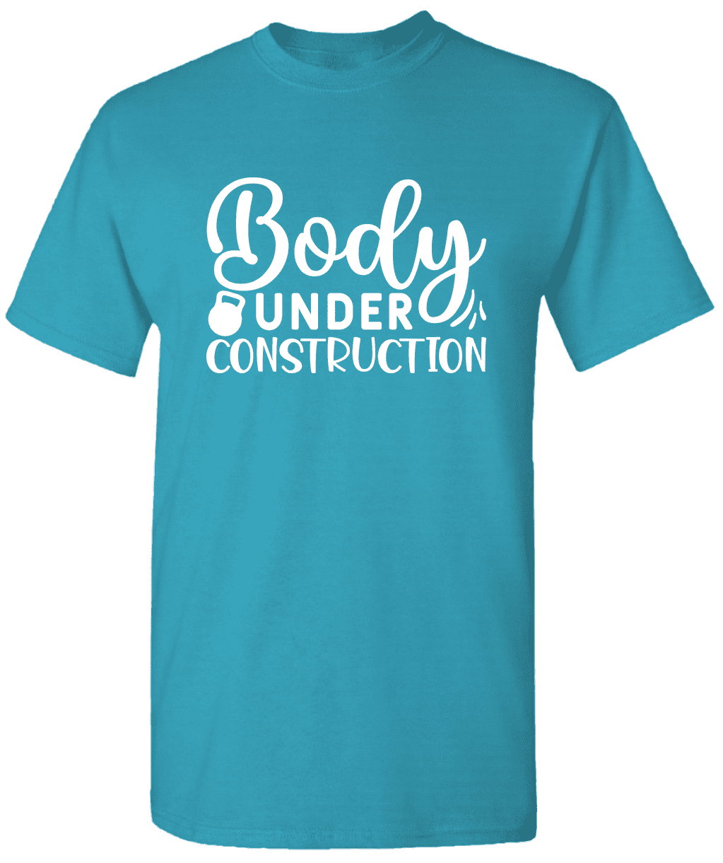Body Under Construction - Workout Shirt Motivational T-Shirt Gym T ...