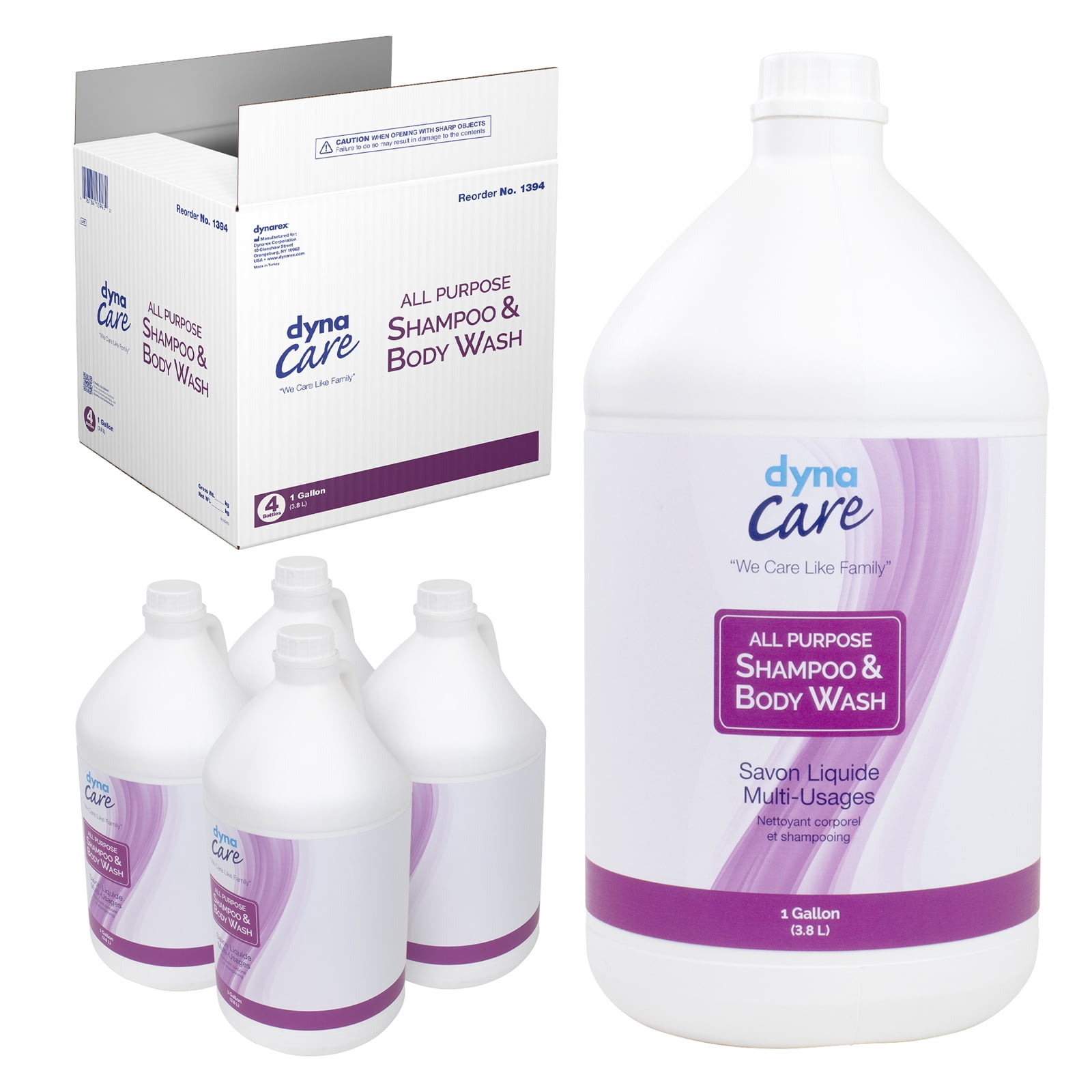 Dynarex All Purpose Shampoo & Body Wash - 2-in-1 Bath & Shower Soap ...