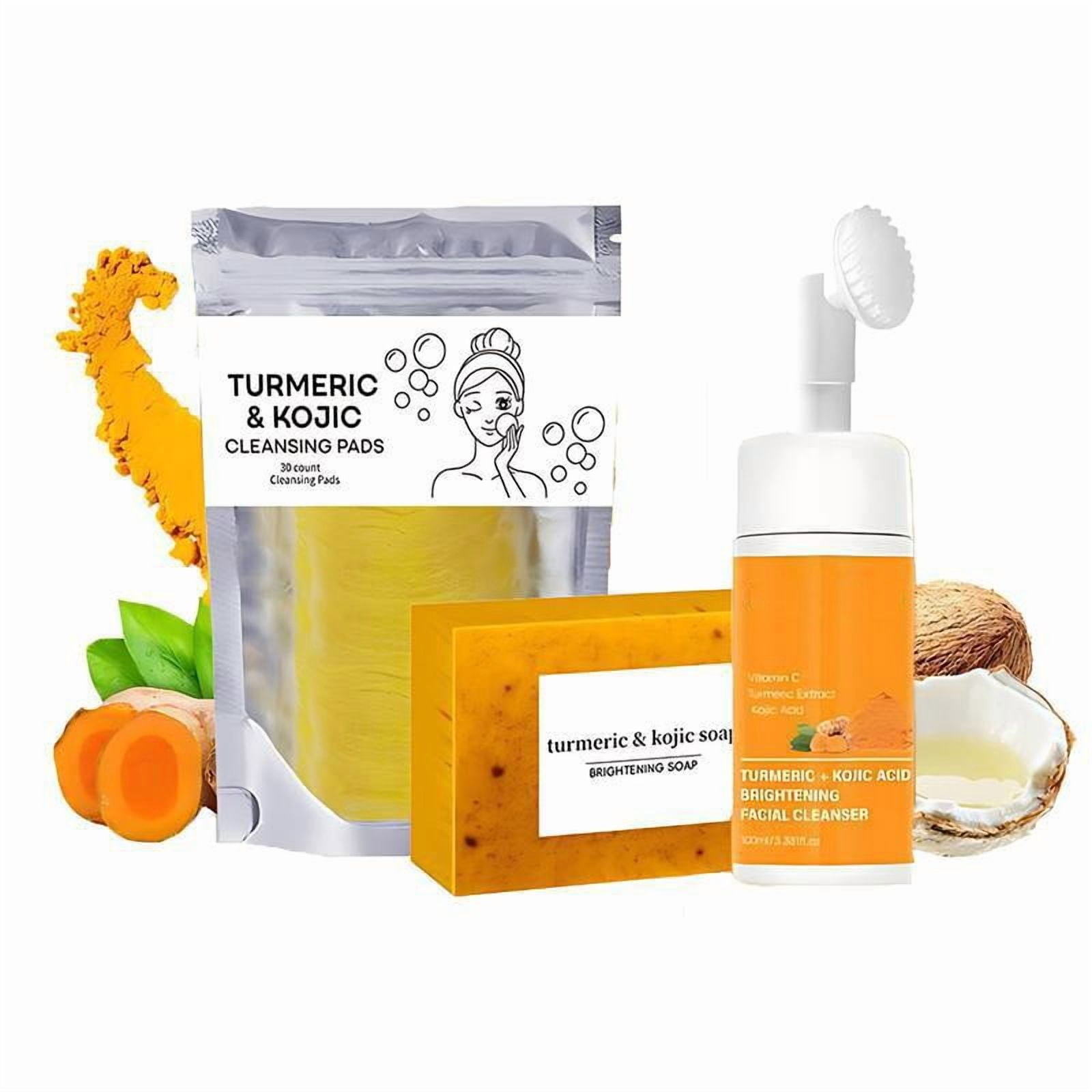 Body Wash,Body Soap Bars,100ml Turmeric Facial Cleanser Set - Hydrating ...