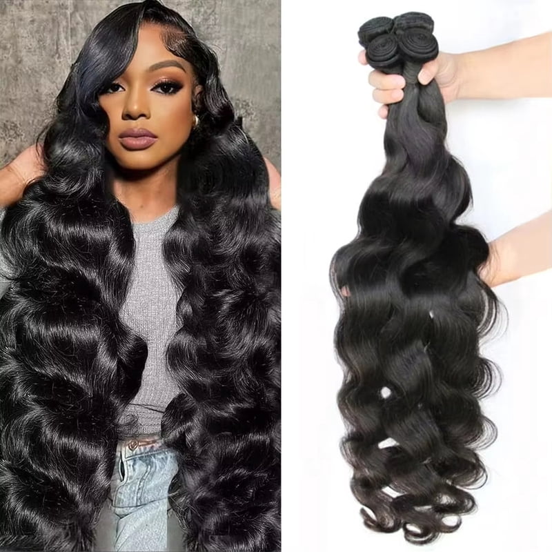 Body Wave 16A Curly 30 40 Inch 100% Human Hair Bundles Brazilian 3 4 ...