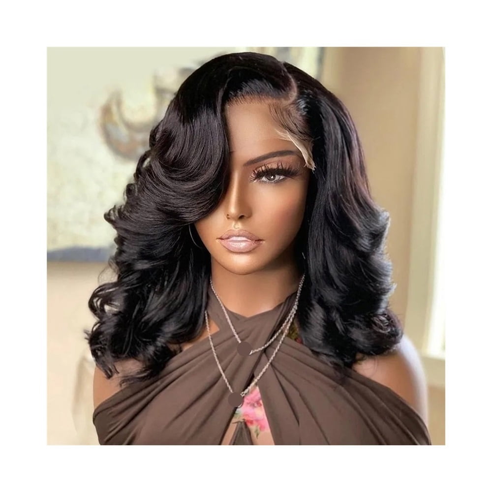 Body Wave Bob Wig , 13×4 Lace Front Human Hair Wigs for Women Wave Side ...
