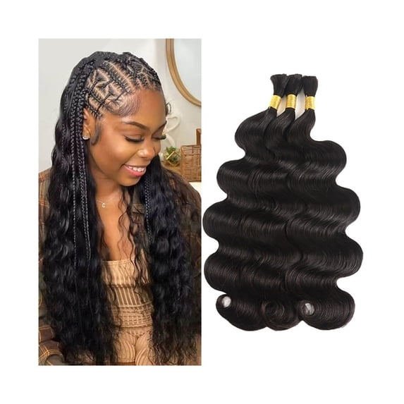 Body Wave Bulk Human Hair for Braiding No Weft Brazilian Curly Boho ...