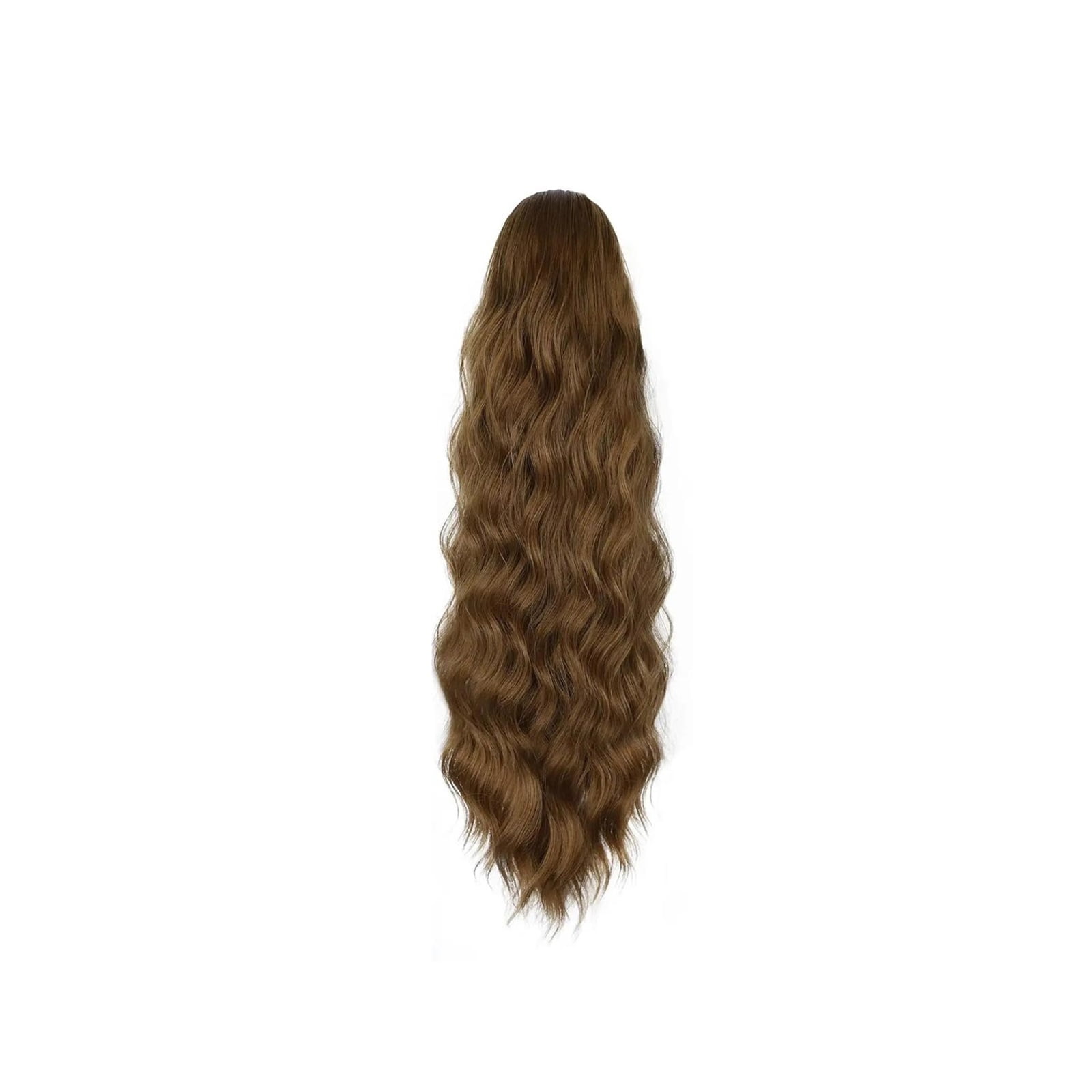 Body Wave Drawstring Ponytail 100% Human Hair Extentions #6 Light Brown ...