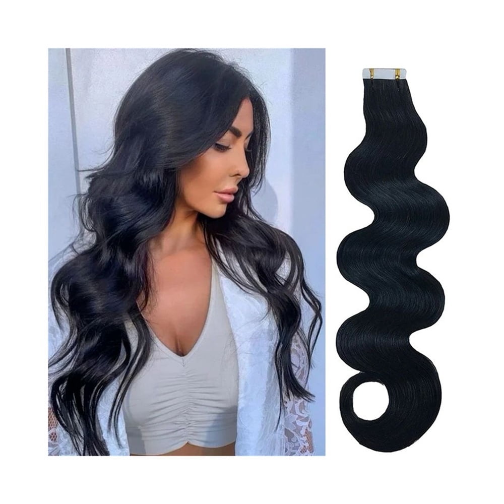 Body Wave Hair Extensions Human Hair Tape in Hair Extensions Natural ...