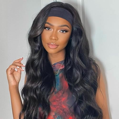 Body Wave Headband Wig Human Hair for Black Women Glueless Non Lace Wig ...