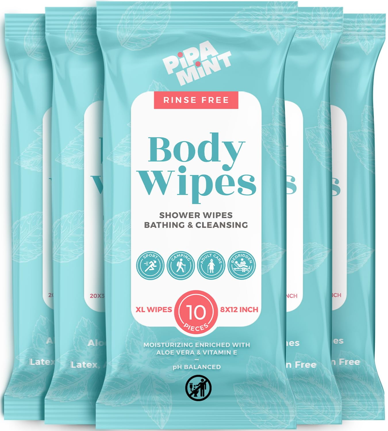 Body XL Shower Body Wipe for Adults Bathing, Traveling, Camping, Gym ...