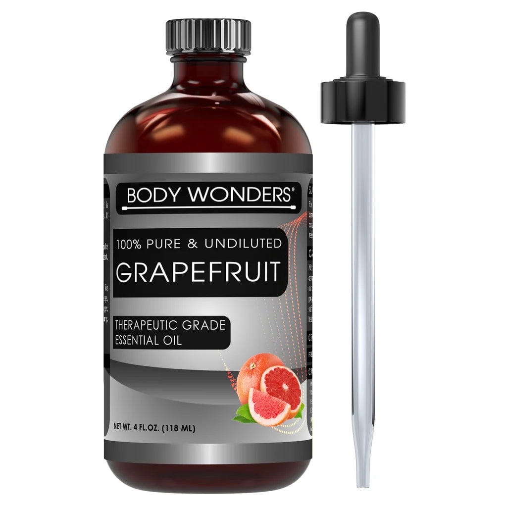 Body Wonders 100% Pure Grapefruit Essential Oil, 4 Oz. Therapeutic ...