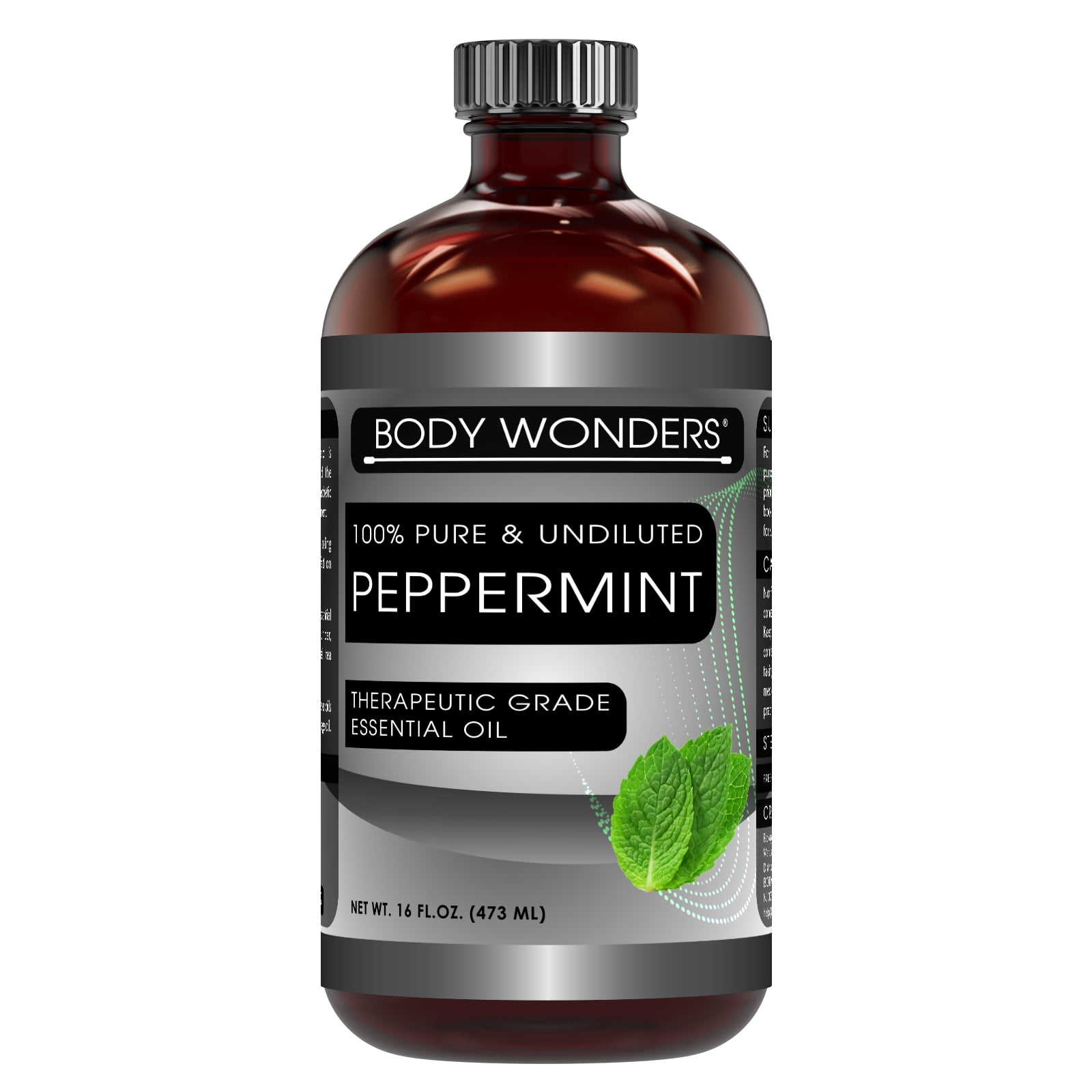 Body Wonders 100% Pure Peppermint Essential Oil (Mentha Piperita) 16 Fl ...