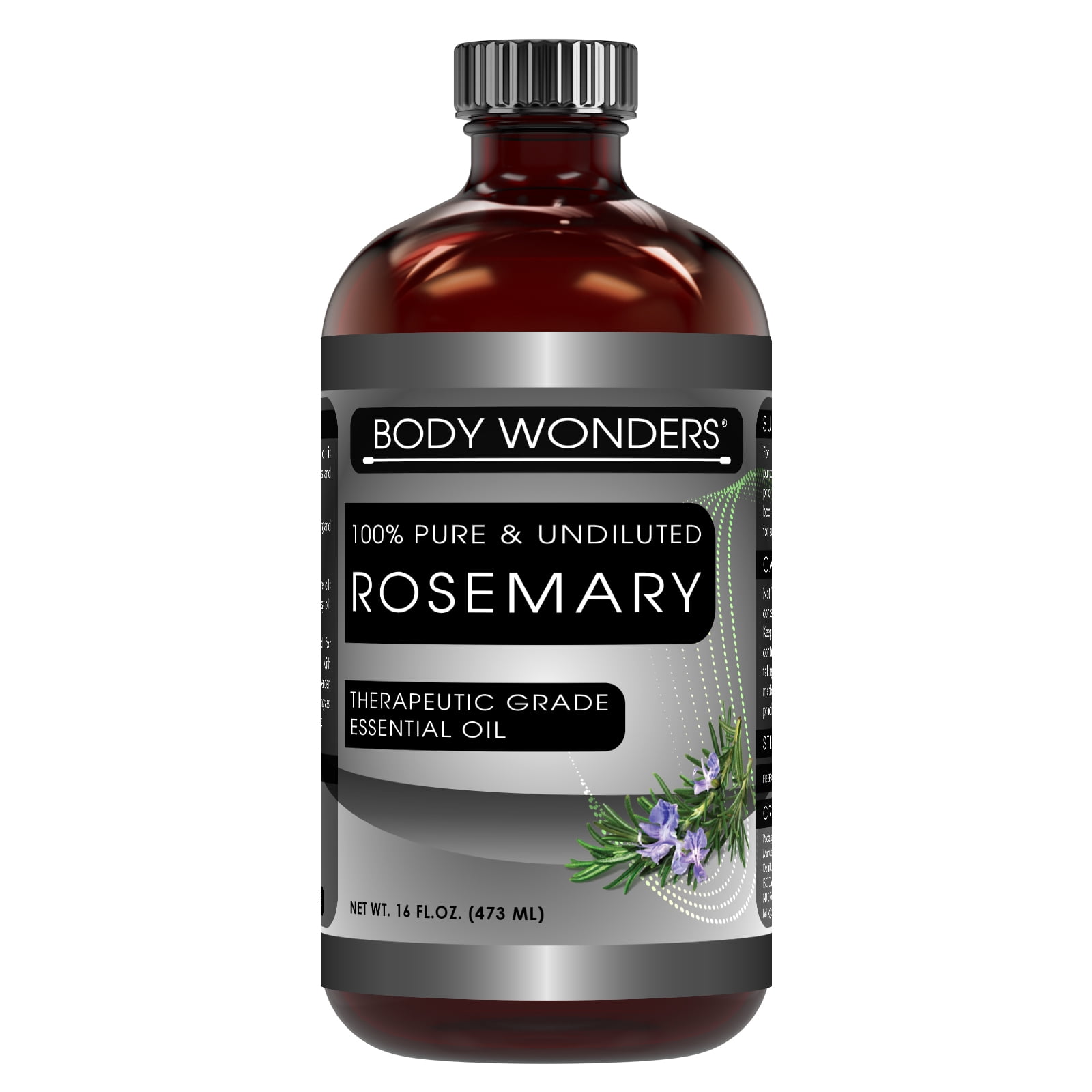 Body Wonders 100% Pure Rosemary Essential Oil - 16 fl oz, Therapeutic ...