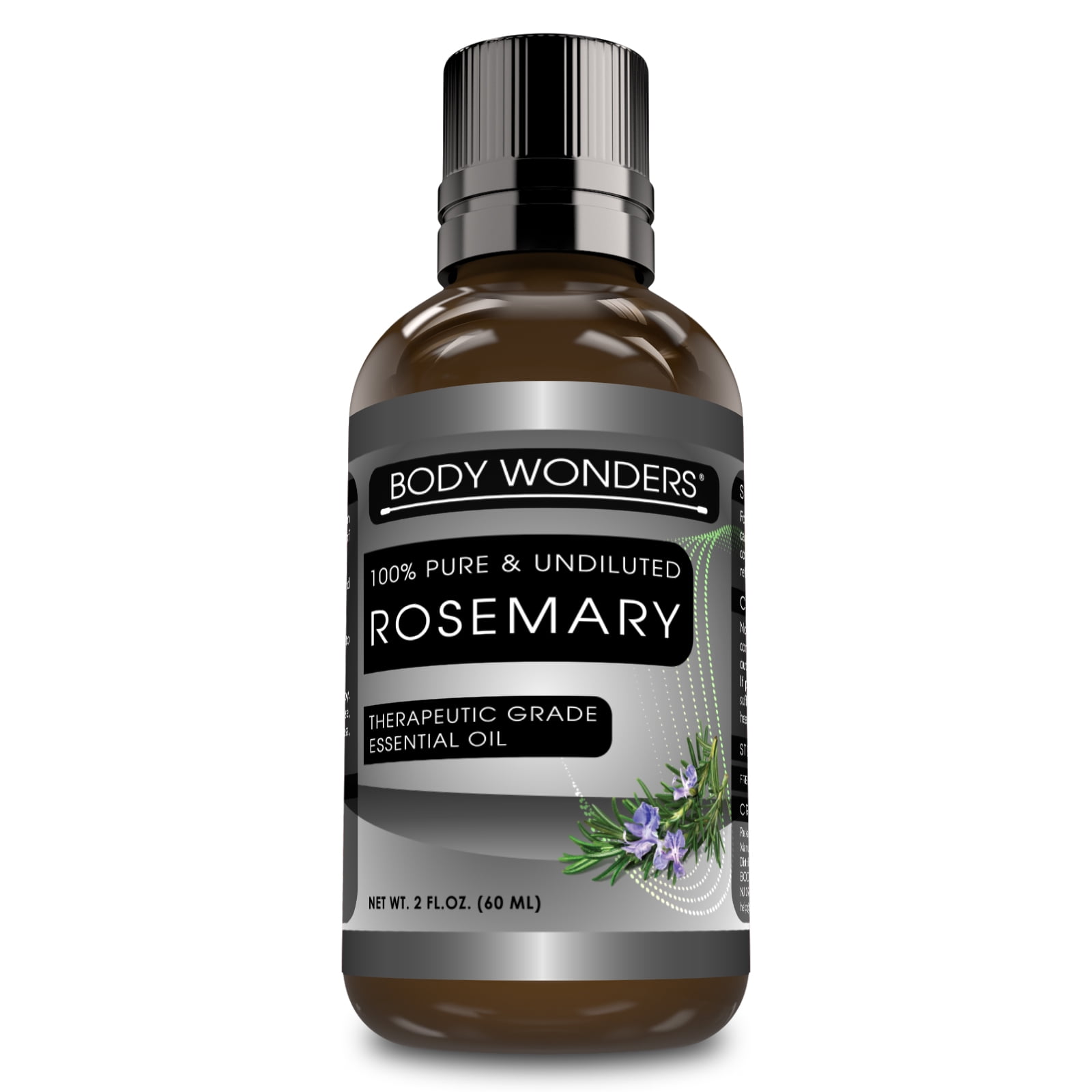 Body Wonders 100% Pure Rosemary Essential Oil - 2 fl oz, Therapeutic ...