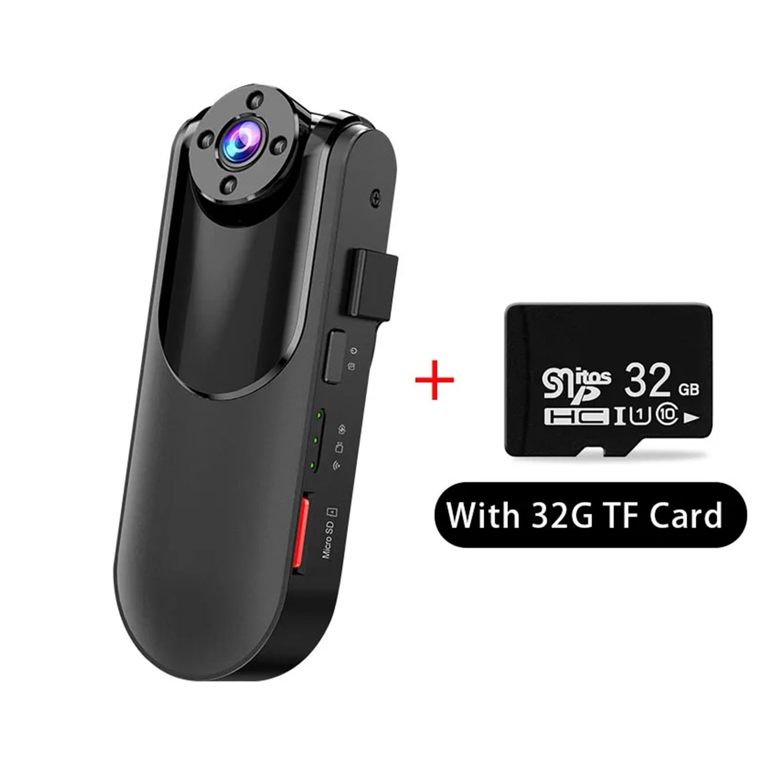 Body Worn Camera HD DVR Video Recorder Security 90 Degree Rotation ...