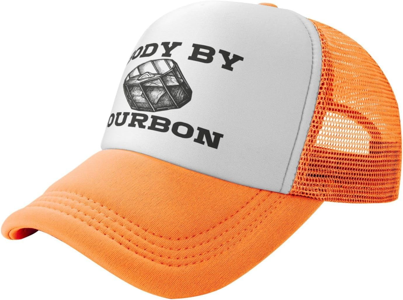 Body-by-Bourbon Mesh Cap Unisex Baseball Cap Men Women Trucker Hat ...