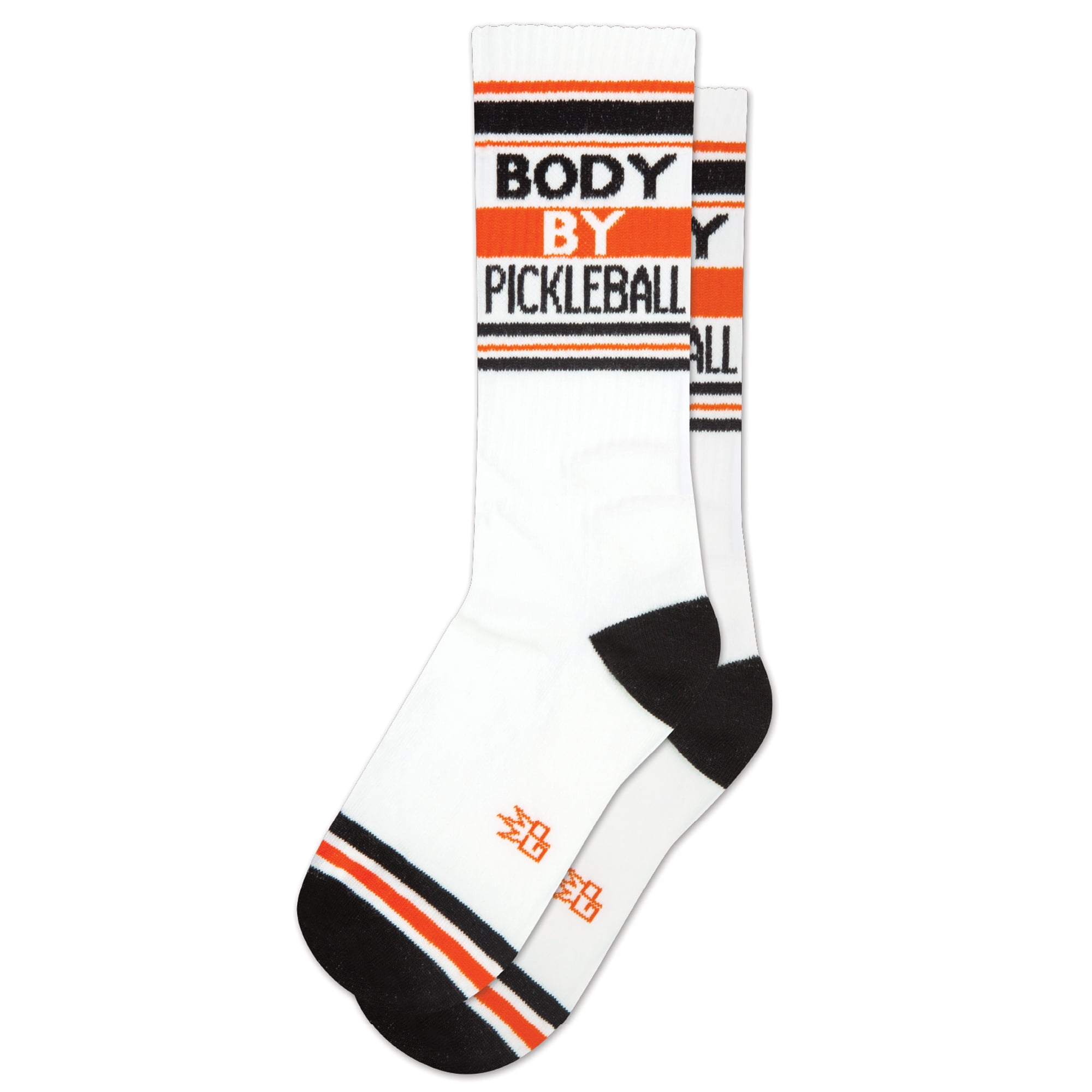 Body by Pickleball, Novelty Gift Socks for Men, Women and Teens, Cool Crew Socks (Made in the ...