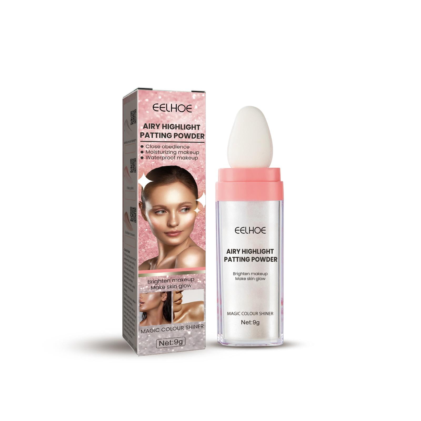 Body glitter powder face highlight powder highlight makeup swab shiny ...