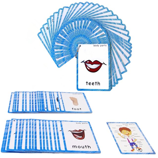 Body parts Flash Cards | Learning Toys Flashcards for Children Pre-K ...