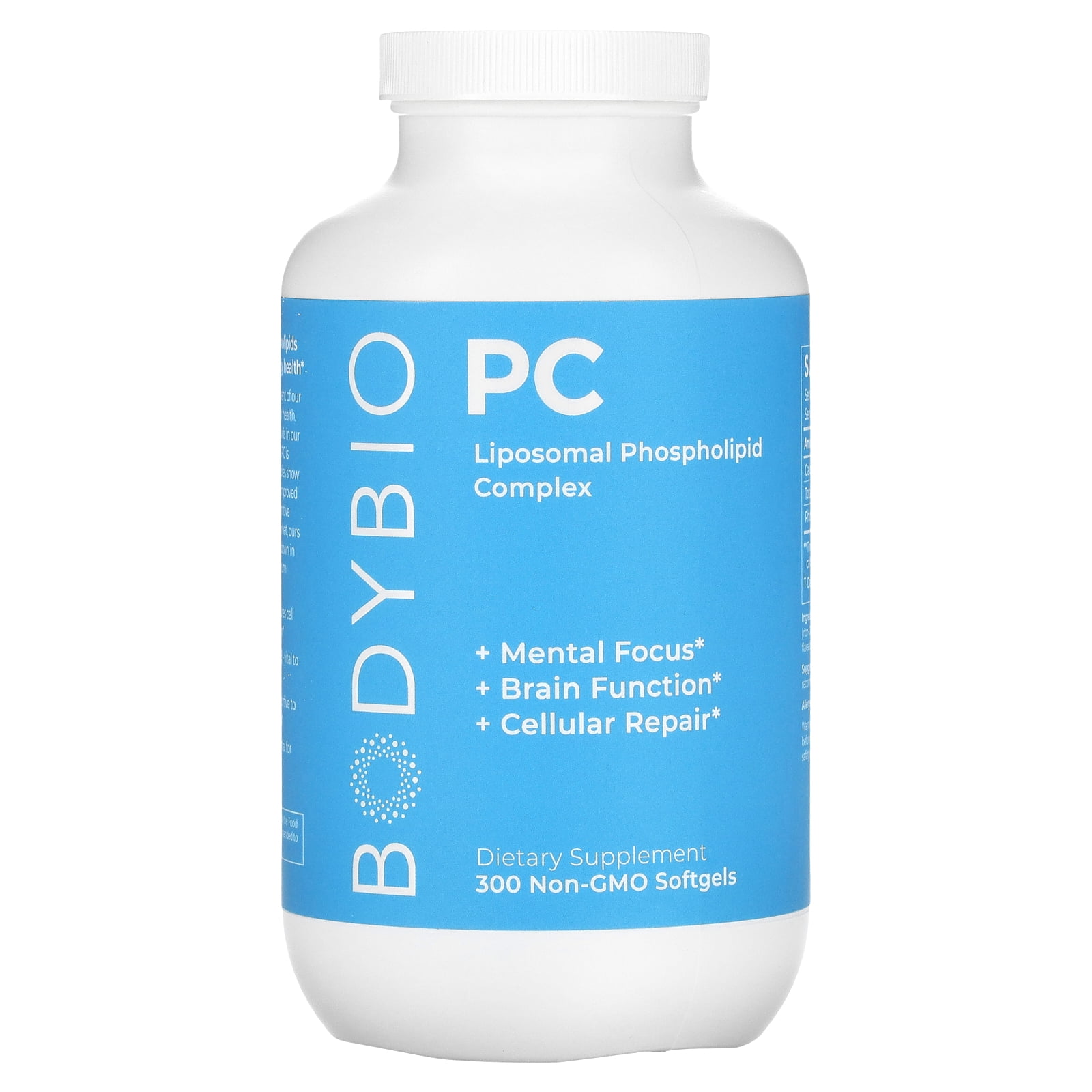 BodyBio PC, Liposomal Phospholipid Complex, 300 Non-GMO Softgels (650 ...