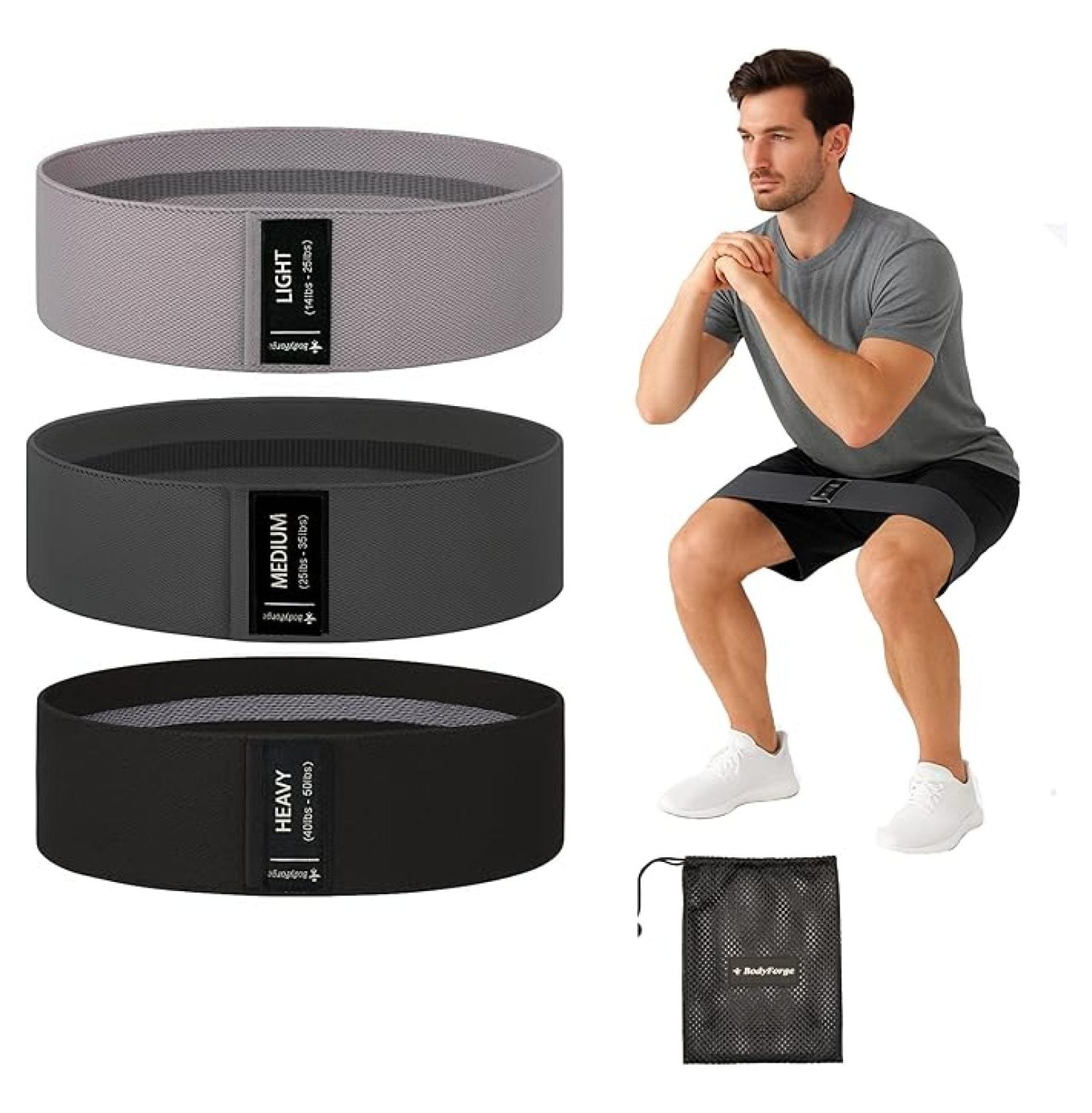 BodyForge Resistance Bands, Exercise Bands, Resistance Bands for ...
