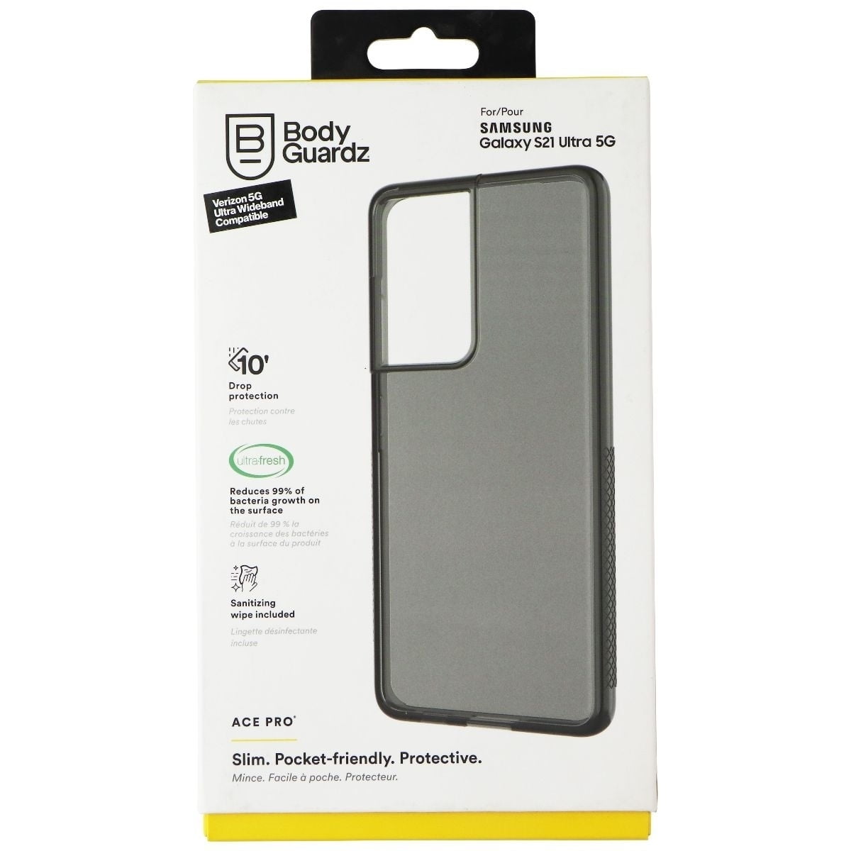 BodyGuardz Ace Pro Series Case for Samsung Galaxy S21 Ultra 5G - Smoke ...