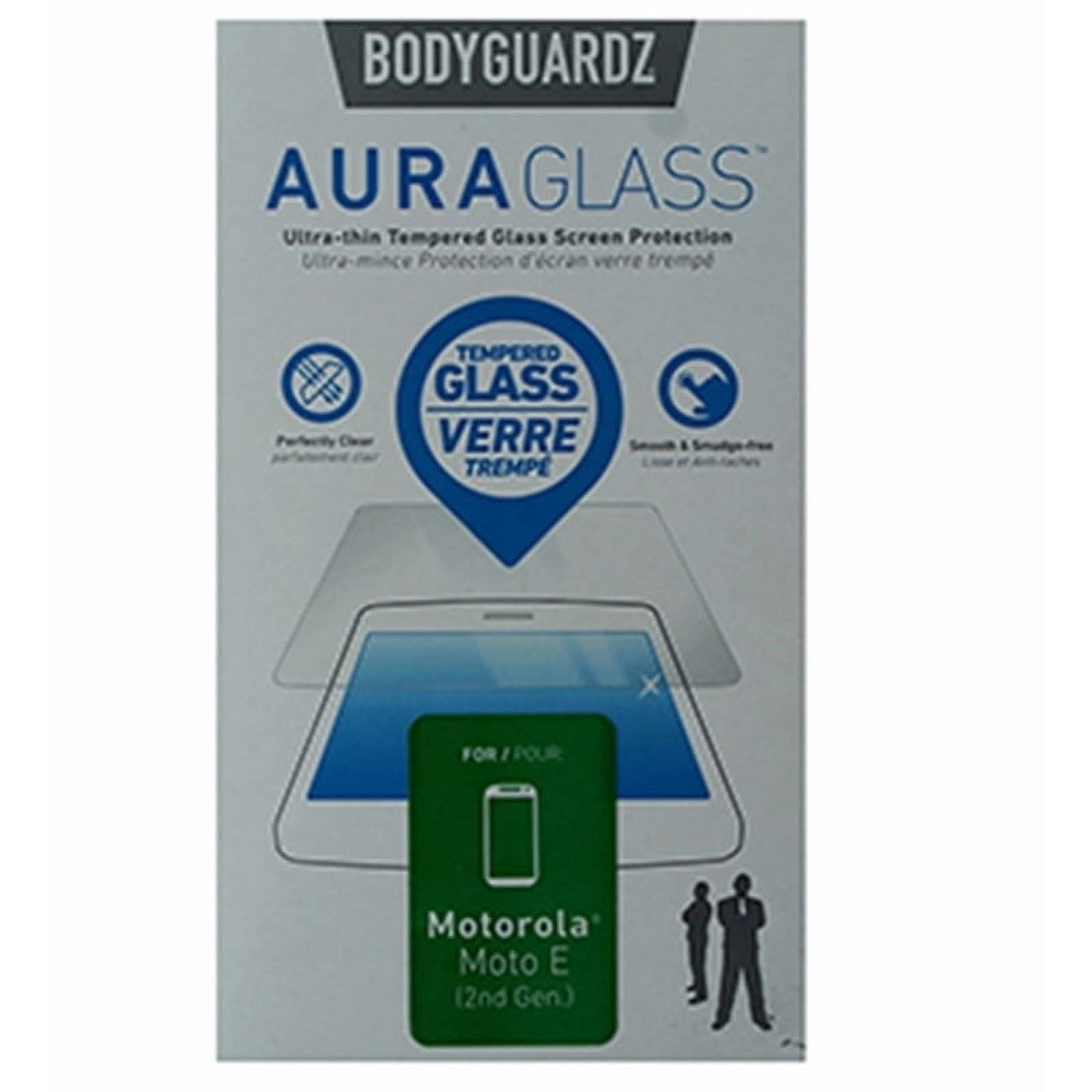 BodyGuardz AuraGlass Tempered Glass Screen Protector for Moto E 2nd Gen ...