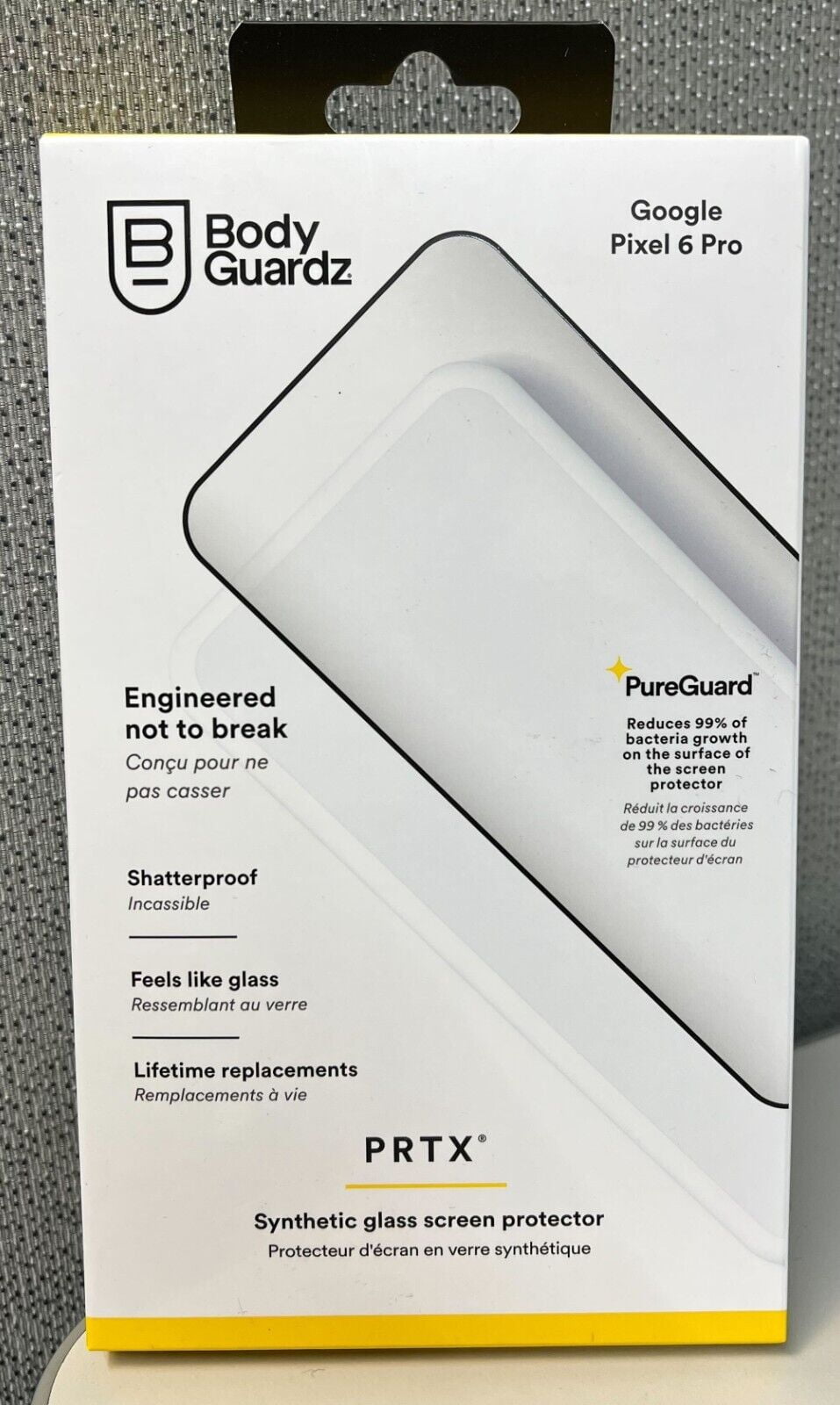 BodyGuardz PRTX Shatterproof Synthetic Glass Screen Protector Google ...