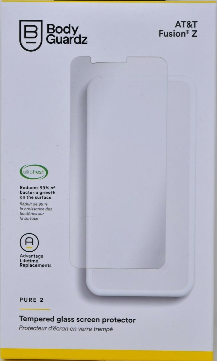 BodyGuardz PURE-2 Tempered Glass Screen Protector for AT&T Fusion Z New ...