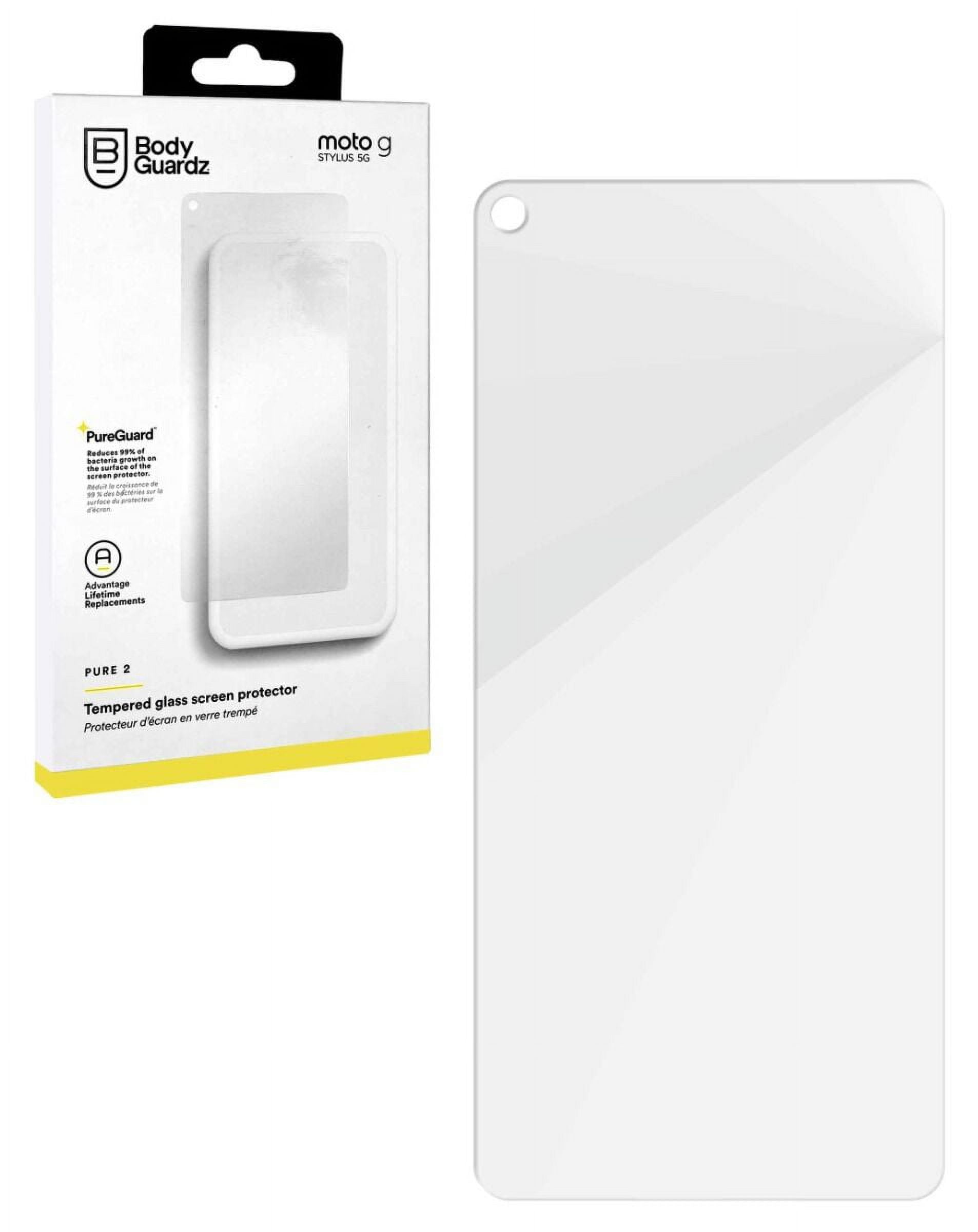 BodyGuardz Pure 2 Antimicrobial Tempered Glass Screen Protector - moto ...