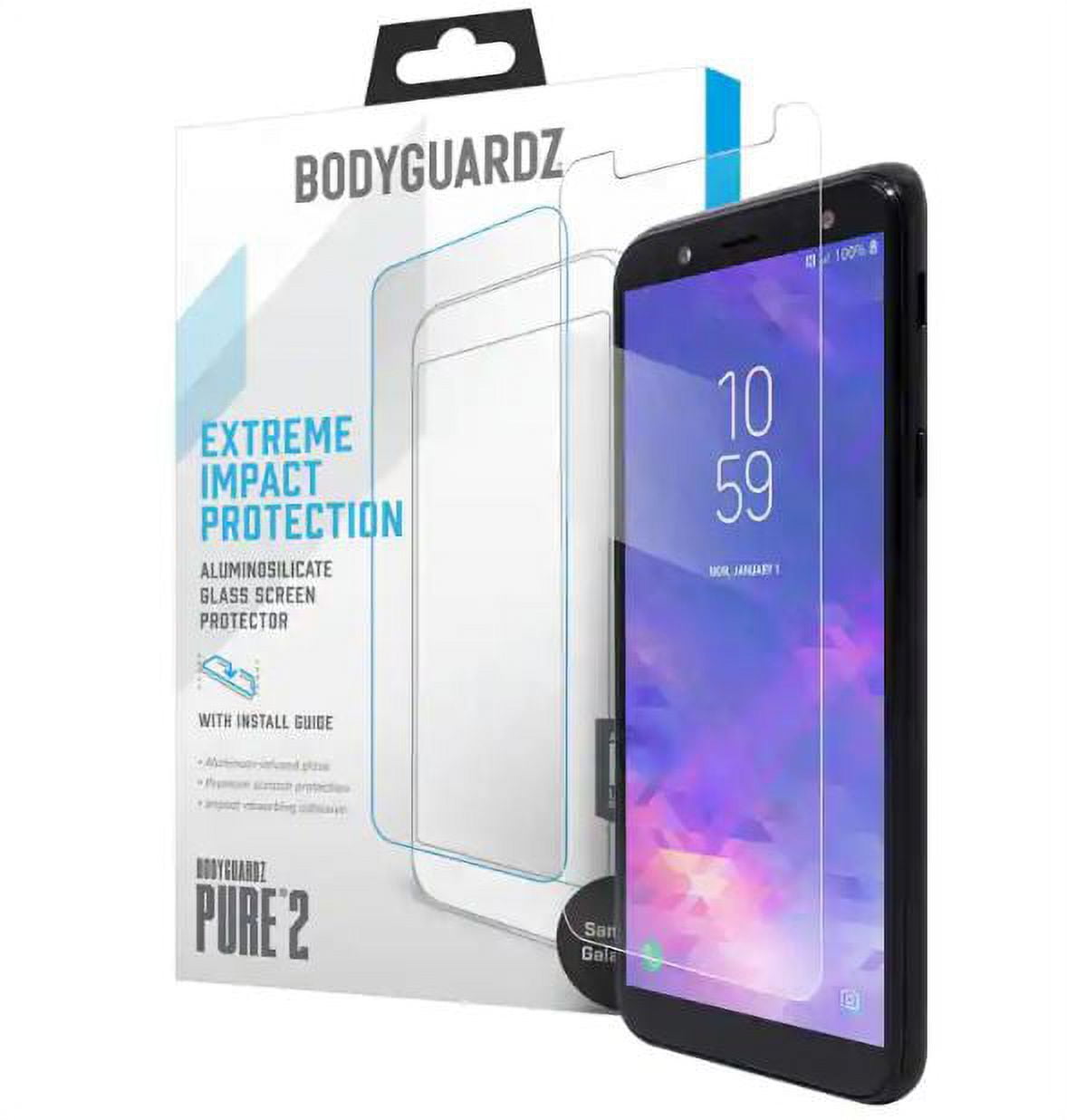 BodyGuardz Pure 2 Tempered Glass Screen Protector - Samsung Galaxy A6 ...