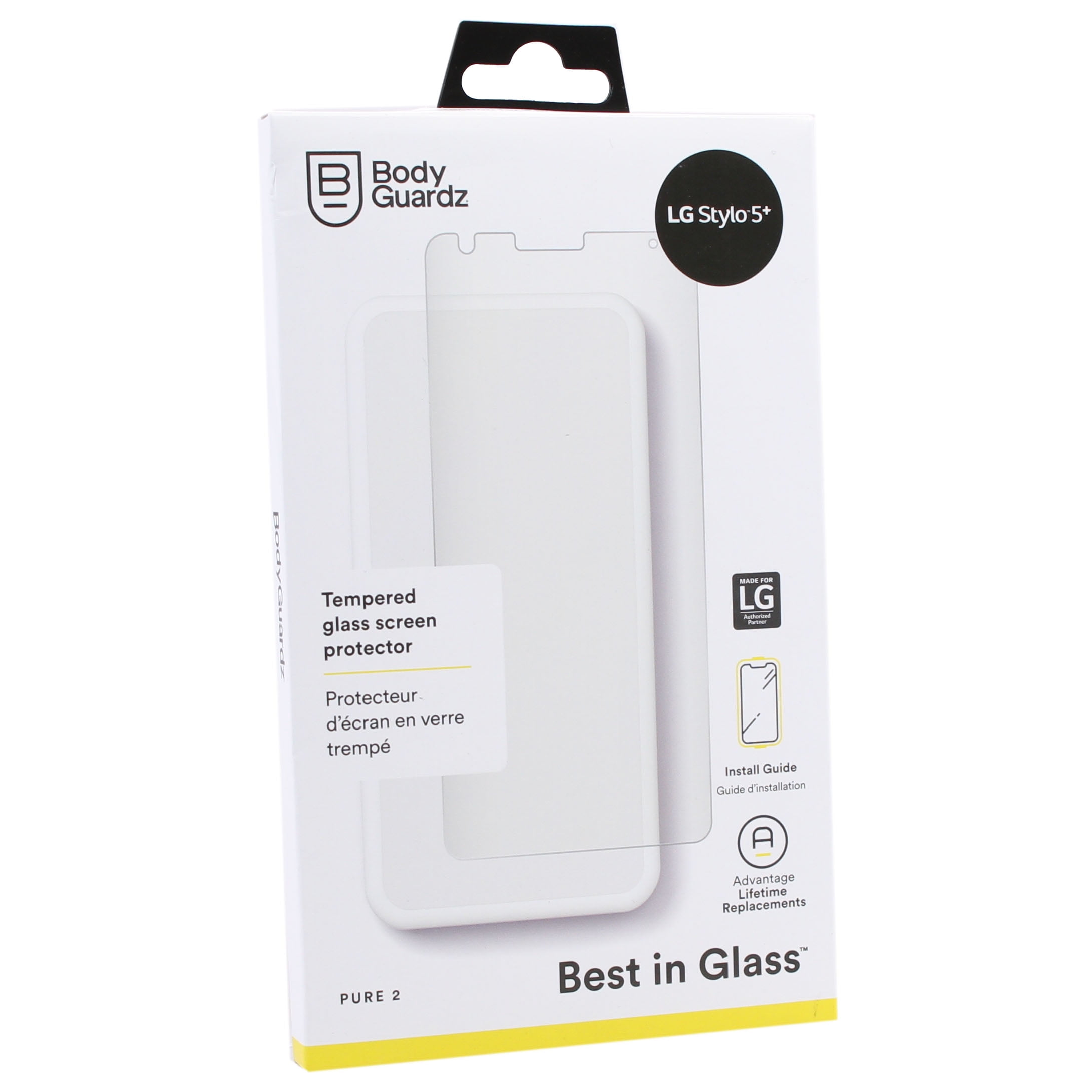 BodyGuardz Pure 2 Tempered Glass Screen Protector for LG Stylo 5 ...