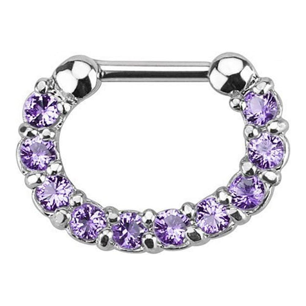 BodyJewelryOnline 16GA Septum Clicker Cartilage Rook Daith Single Line ...