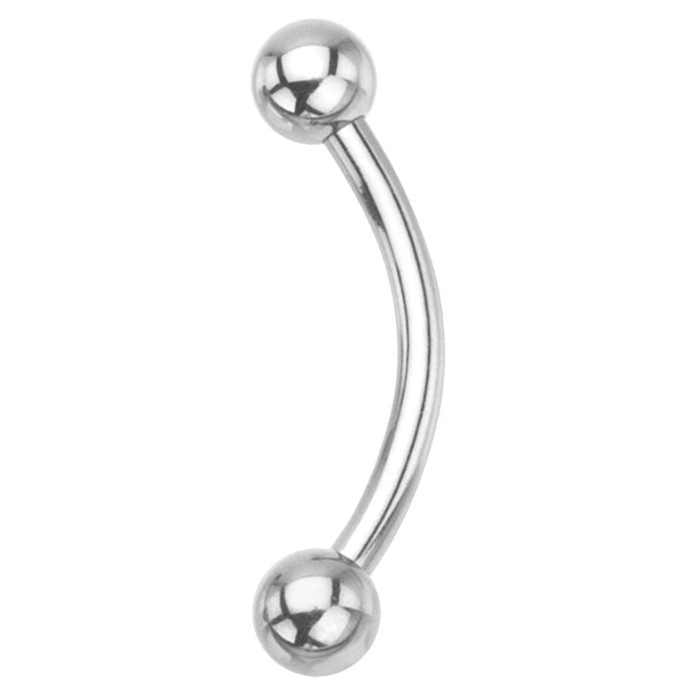 BodyJewelryOnline Curved Barbell Surgical Steel 14g Eyebrow, Belly ...